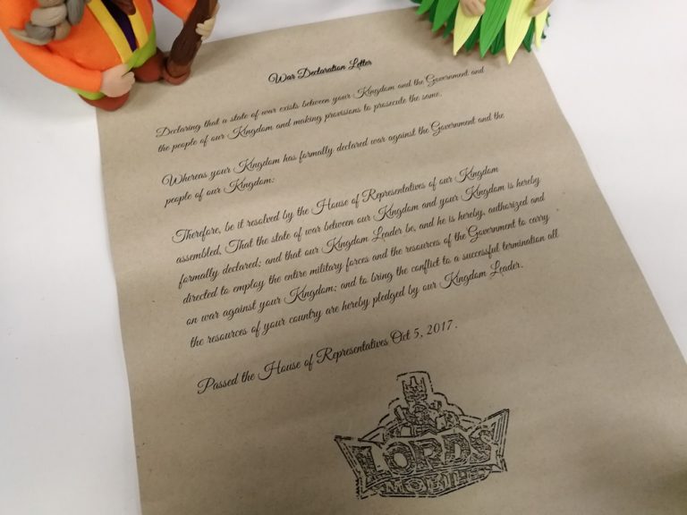 Lords Mobile sent us a war declaration letter! Get prepared for the war ...