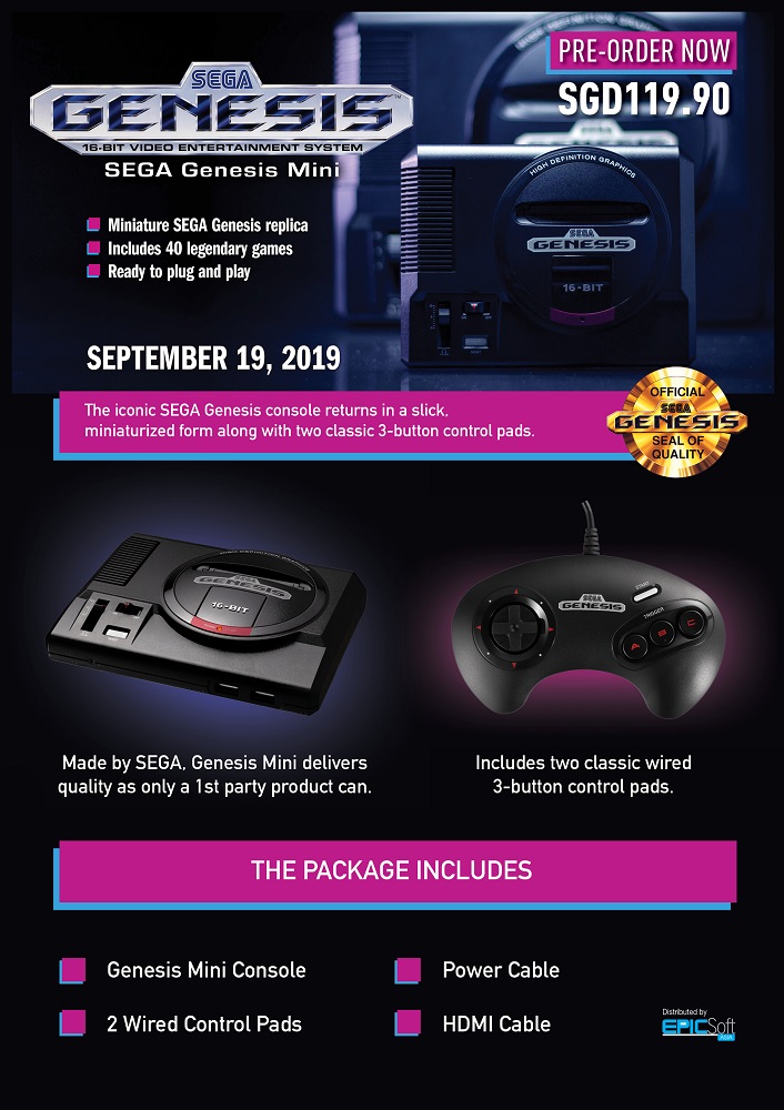 Epicsoft Asia is bringing the SEGA Genesis Mini to South East Asia ...