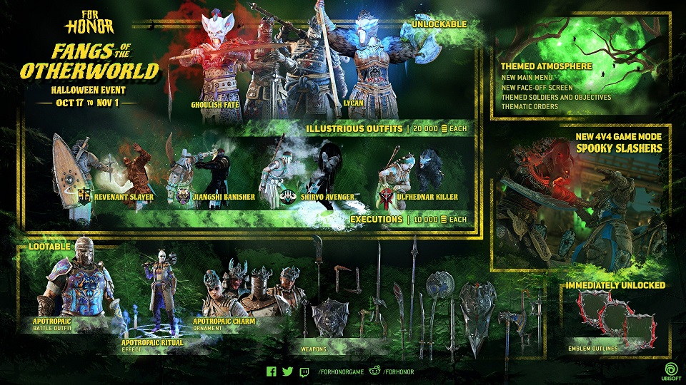 For Honor’s “Fangs of the Otherworld” Halloween event now playable ...