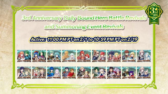 Fire Emblem: Heroes Third Anniversary Channel highlights - GamerBraves