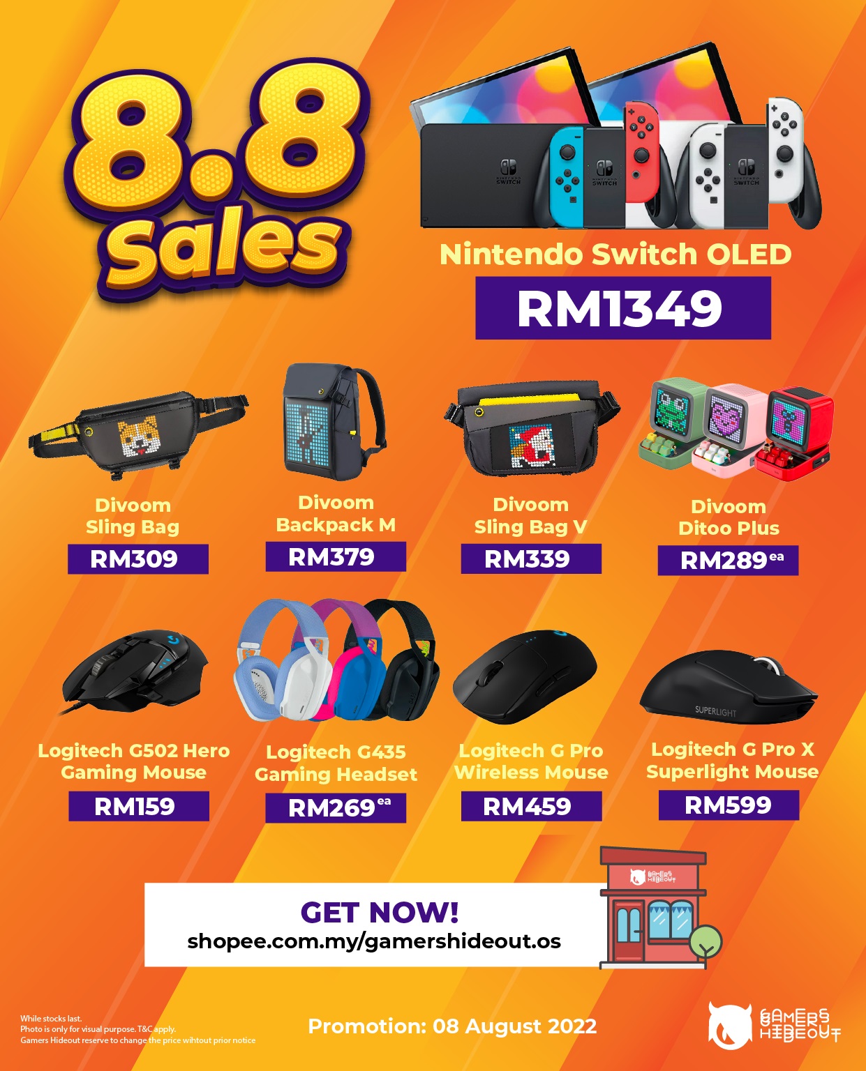 Gamers Hideout 8.8 2022 Shopee deals are live! - GamerBraves