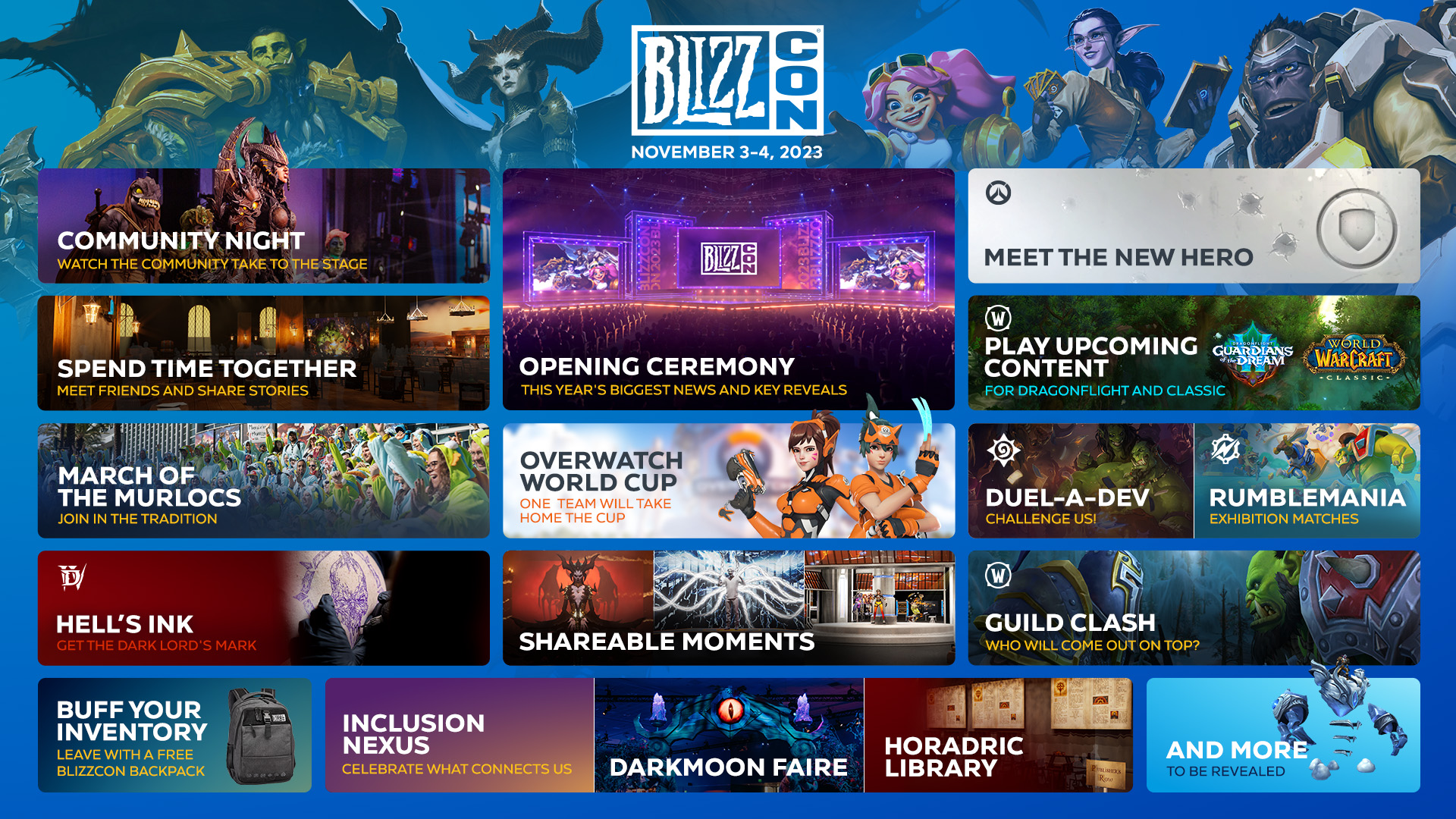 Blizzard Announces Third Wave of Ticket Sales & In-Person Program for BlizzCon 2023 - GamerBraves