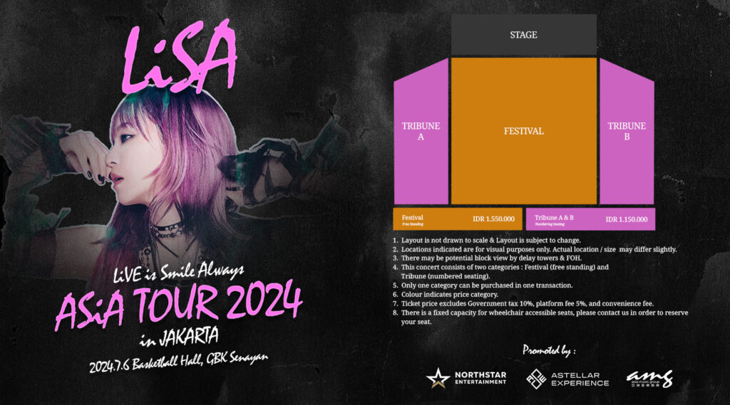 LiSA Asia Tour 2024 Concert Tickets for Jakarta, Indonesia Now ...