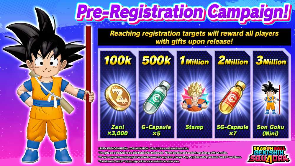 Unlock Mini Goku! Dragon Ball Gekishin Squadra Pre-Registration Now ...