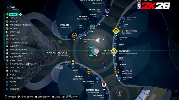 NBA 2K26 The City Details: New Layout, Seasonal Parks, Crews, and ...