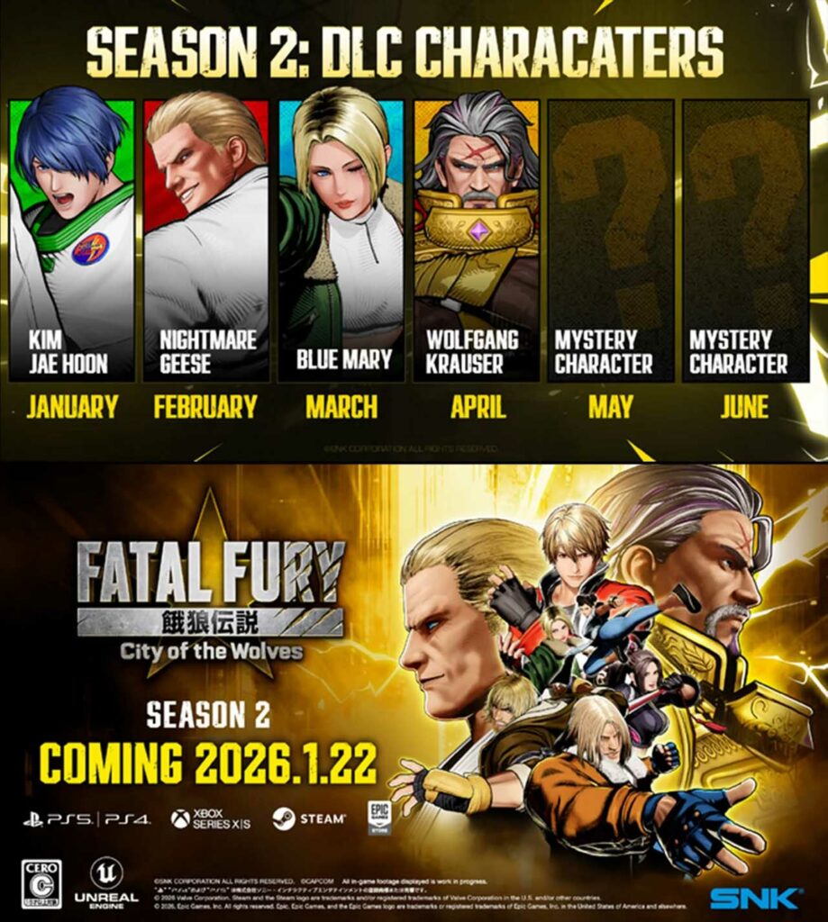 Fatal Fury: City of the Wolves Reveals Season 2 DLC Characters ...