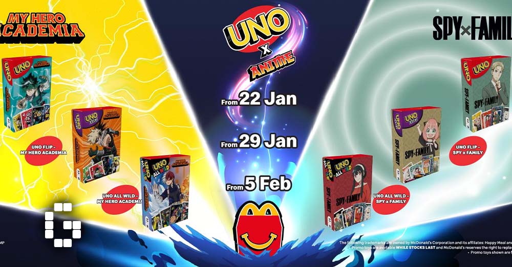 UNO x Anime Comes to McDonald’s: Collect My Hero Academia and SPY x ...